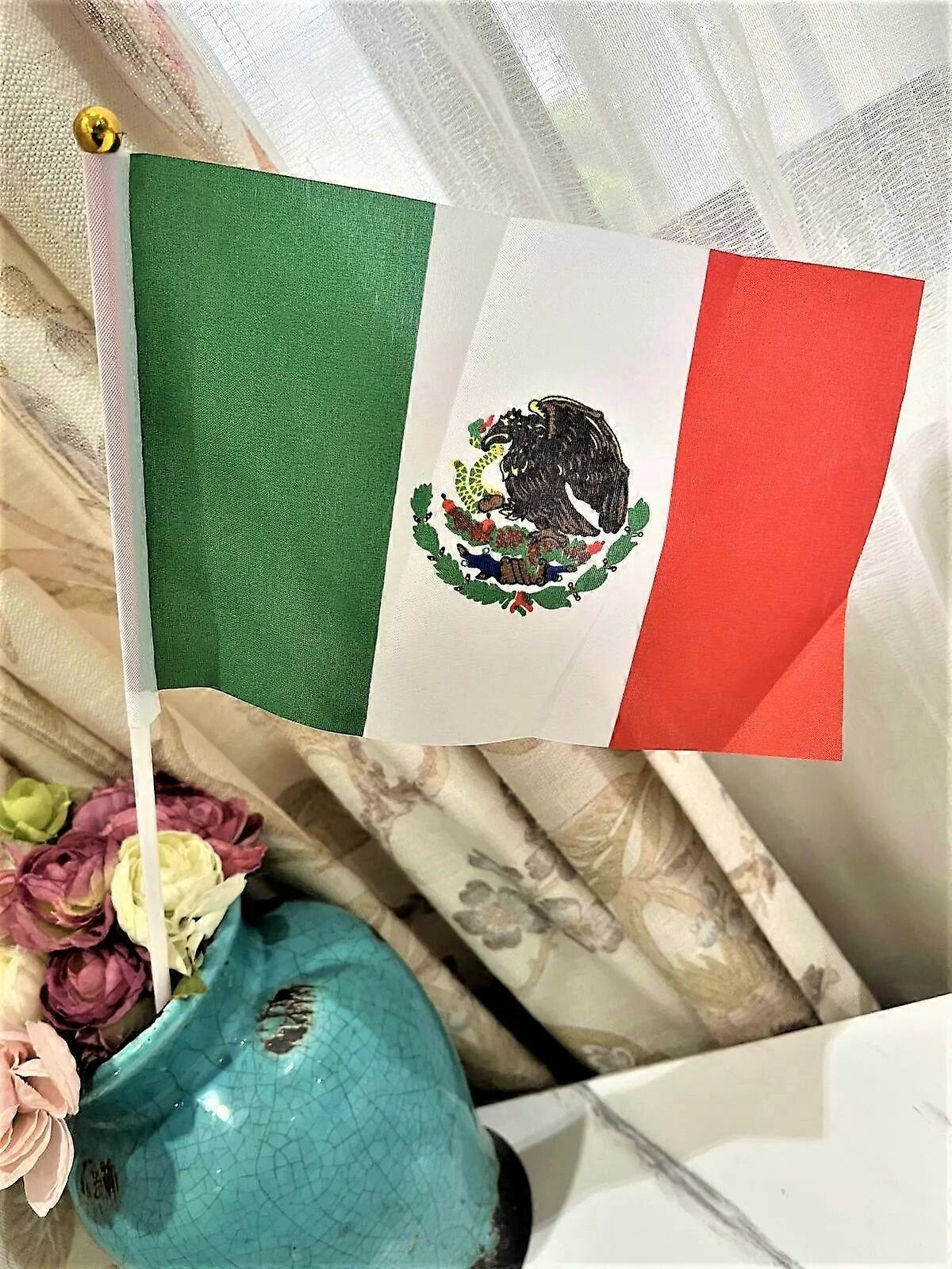 100pcs MEXICO Hand Flag 14x21cm mx Hand Waving for election parade and ...