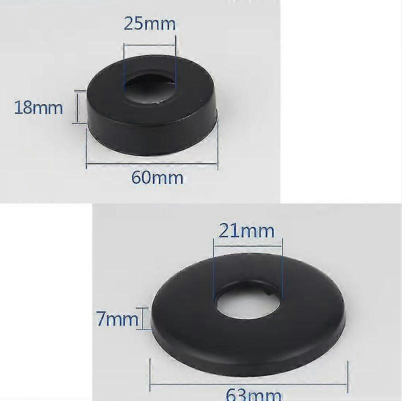 4 Pieces Matte Black Shower Mixer Rosette, Stainless Steel Faucet ...