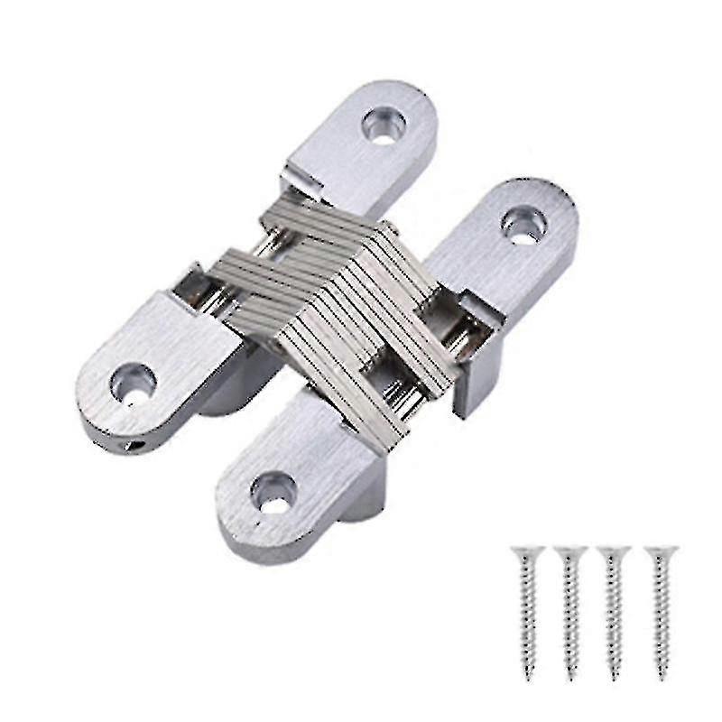 2Pcs Concealed Cross Hinges Cabinet Door Foldable Hinge 180 Degree ...