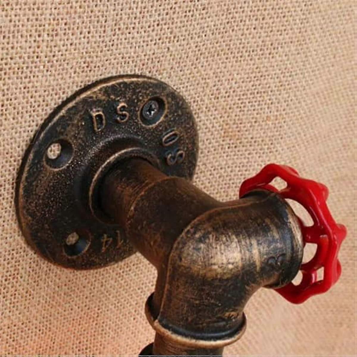 Retro Industrial Water Pipe Wall Lights Vintage Rustic Metal Steampunk ...
