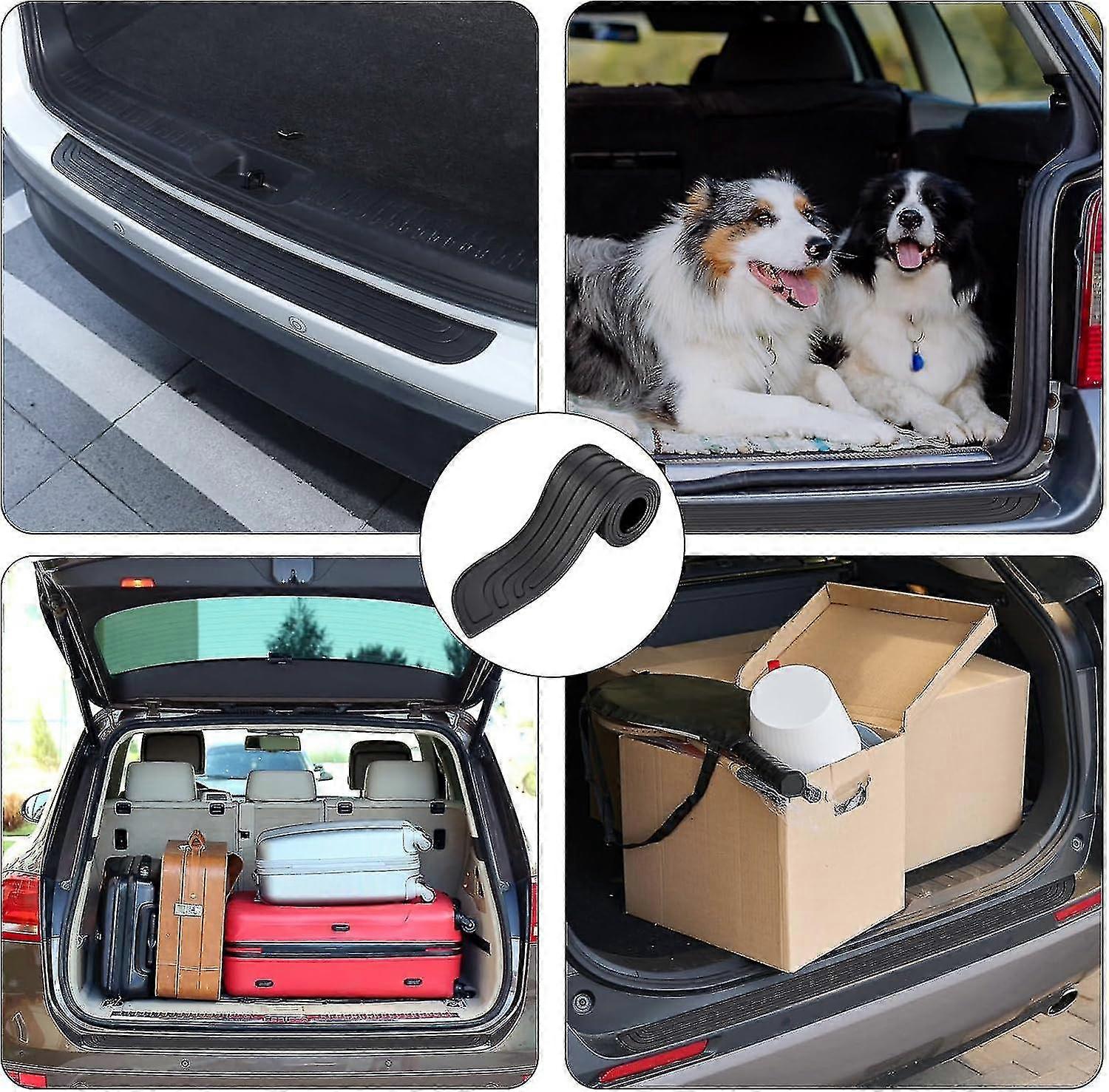 Car Rear Bumper Protector, Universal Flexible Rubber Bumper Guard ...