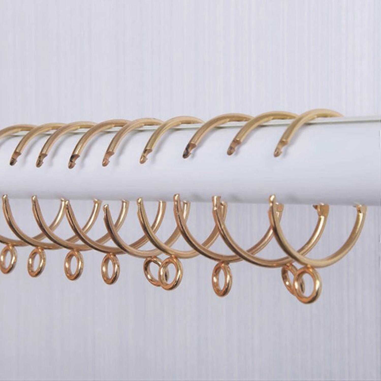 30 Pcs Openable Gold Curtain Rings Open And Close Metal Rustproof ...