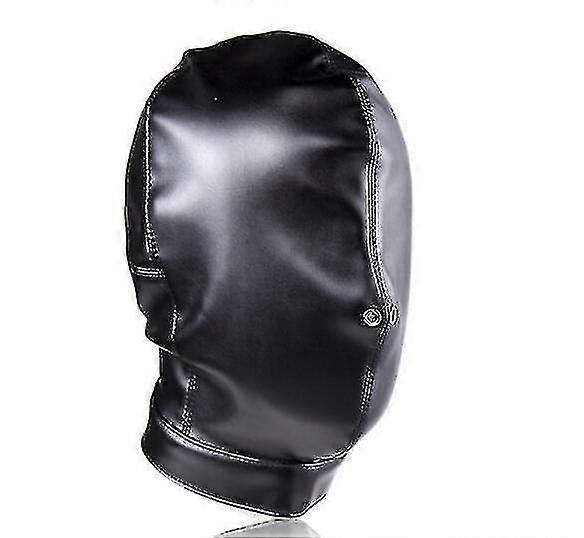 Leather Masks Hoods Fetish Full Head Headgear Mask Women Men Cosplay ...
