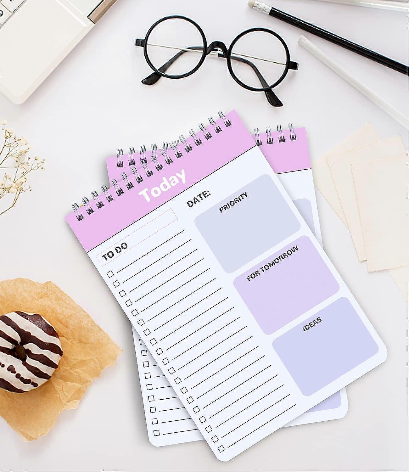 To Do List Notepad - Undated Daily Planner Notepad 52 Sheets Tear Off ...