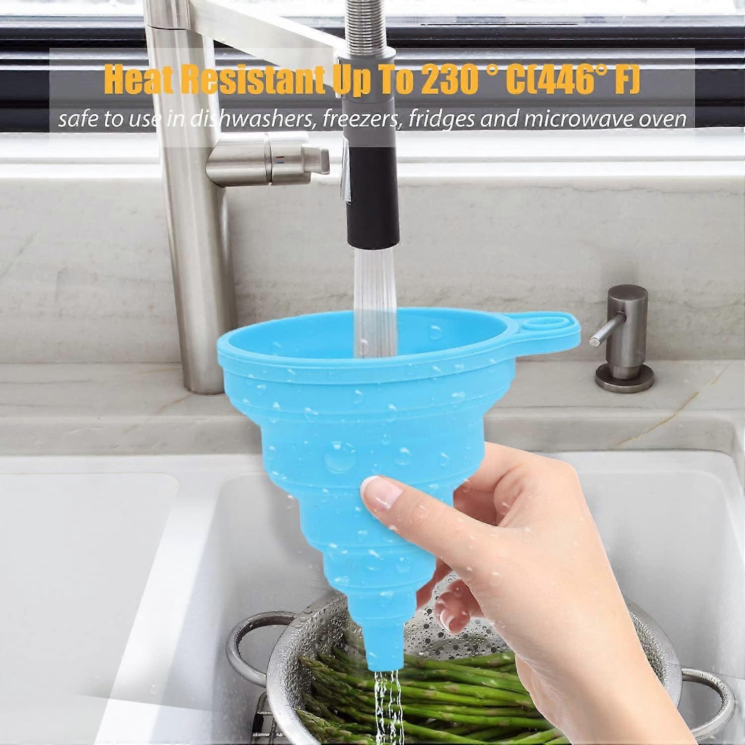 3 Pcs Collapsible Funnels - Silicone Funnels Set | Fruugo UK