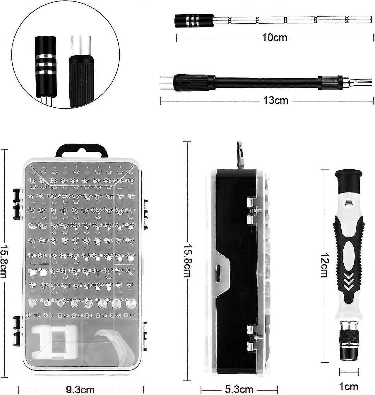 115 In 1 Mini Precision Screwdriver Set, Precision Screwdriver Kit For Washing Machine, Air ...