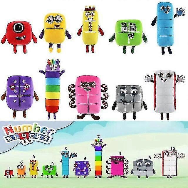 Numberblocks Plush Doll Educational Stuffed Number Blocks Toys Kids ...