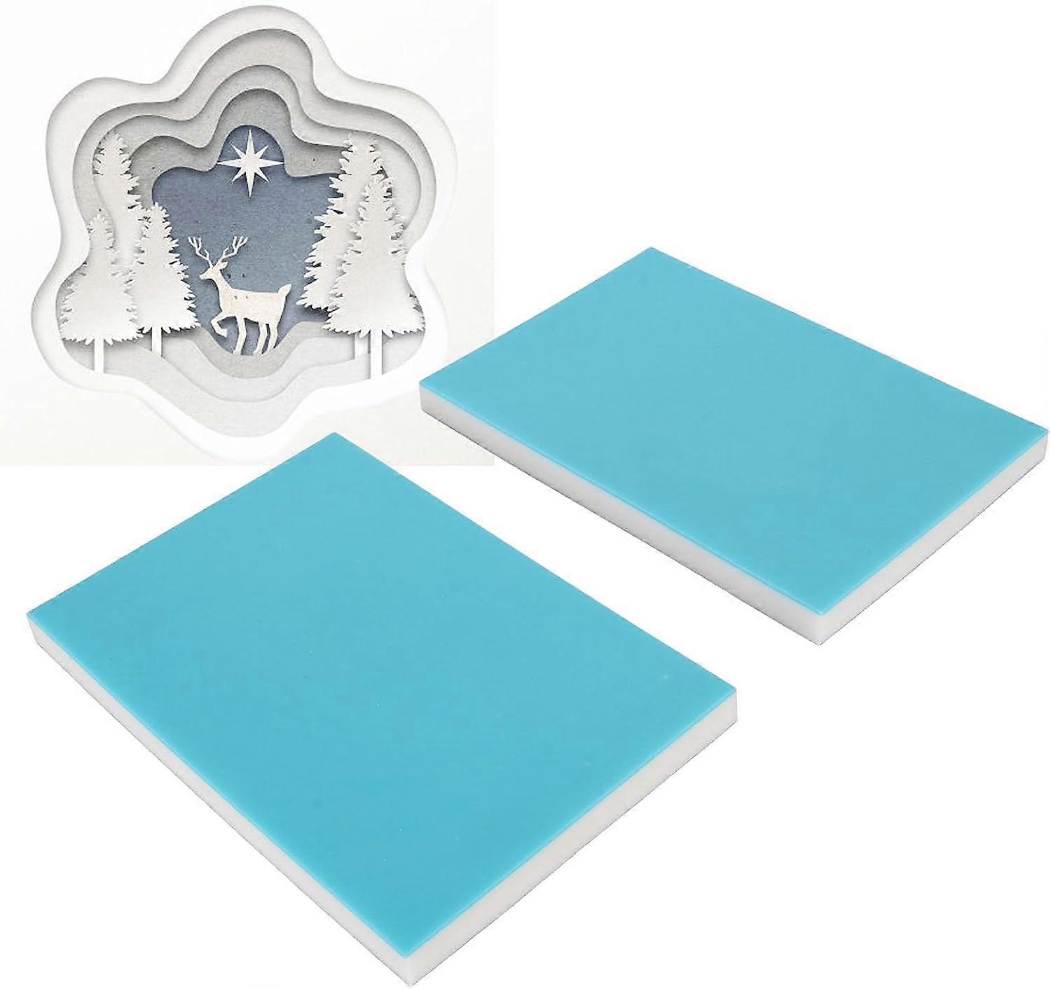 Rubber Carving Block Double Layers Thicken Blue White for Stamp Carving ...