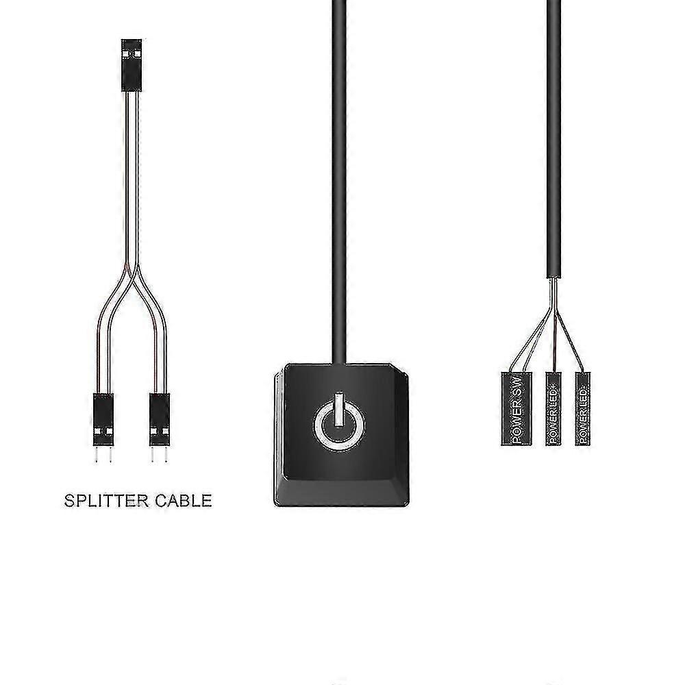 Portable On/off Pc Power Button Switch Cable Desktop Computer Switches ...