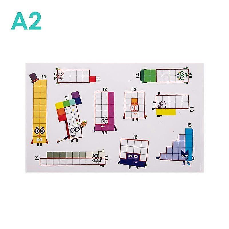1Pcs Numberblocks Stickers Toys Number Blocks Graffiti DIY Skateboard ...