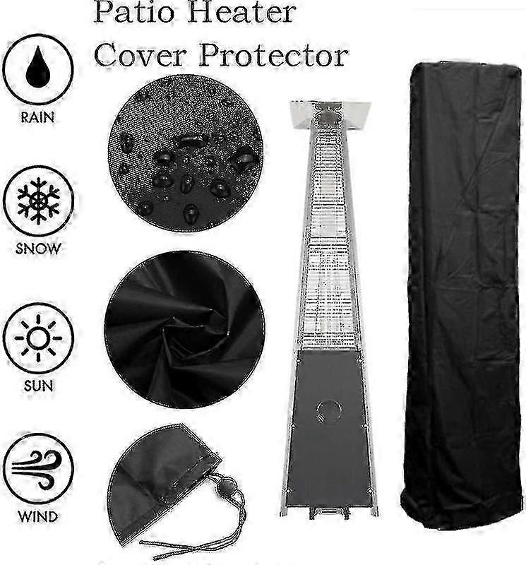 Heavy Duty Glass Tube Heater Cover - Waterproof Square Standing Patio ...