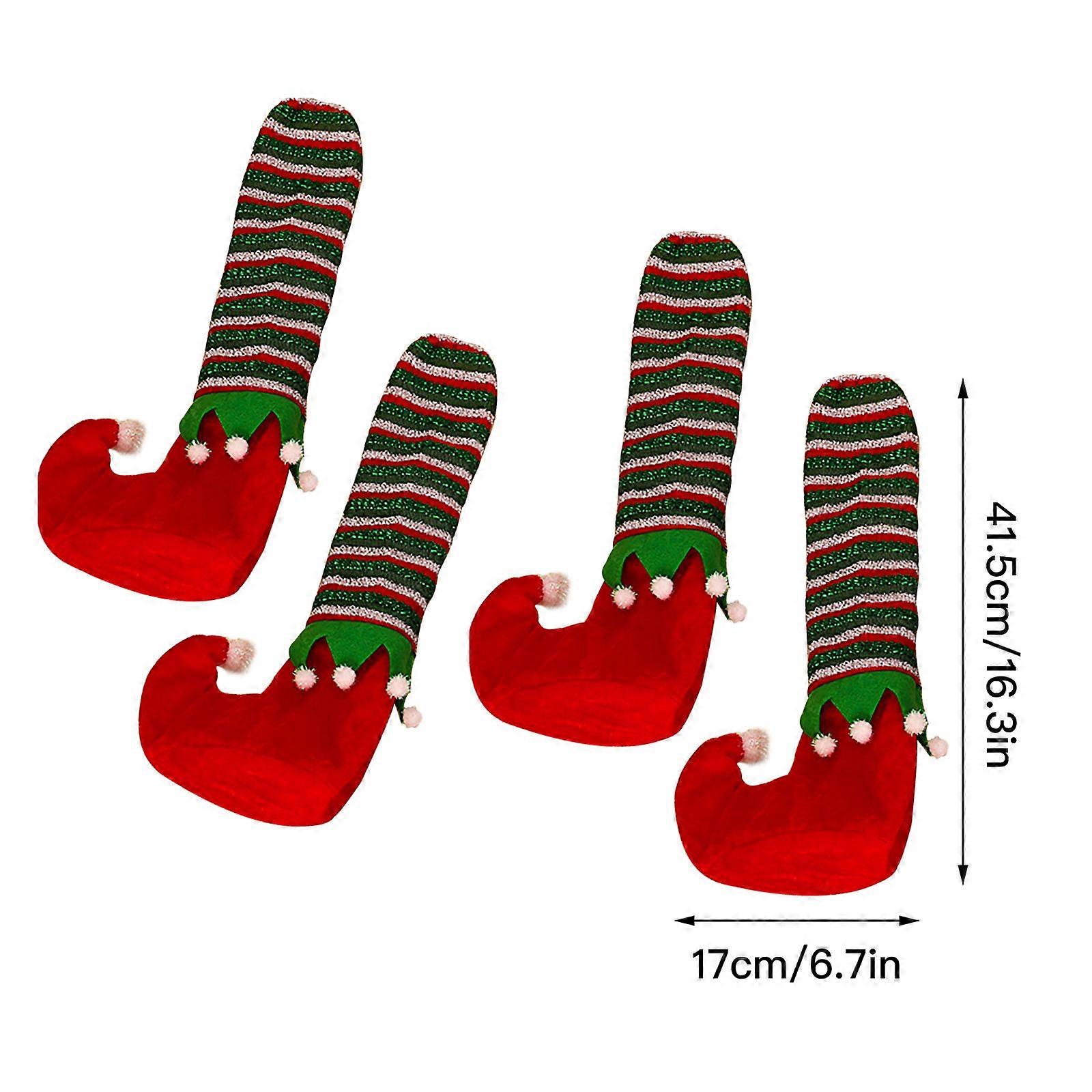 Christmas Elf Table and Chair Leg Covers, Decorative Plush Toys ...