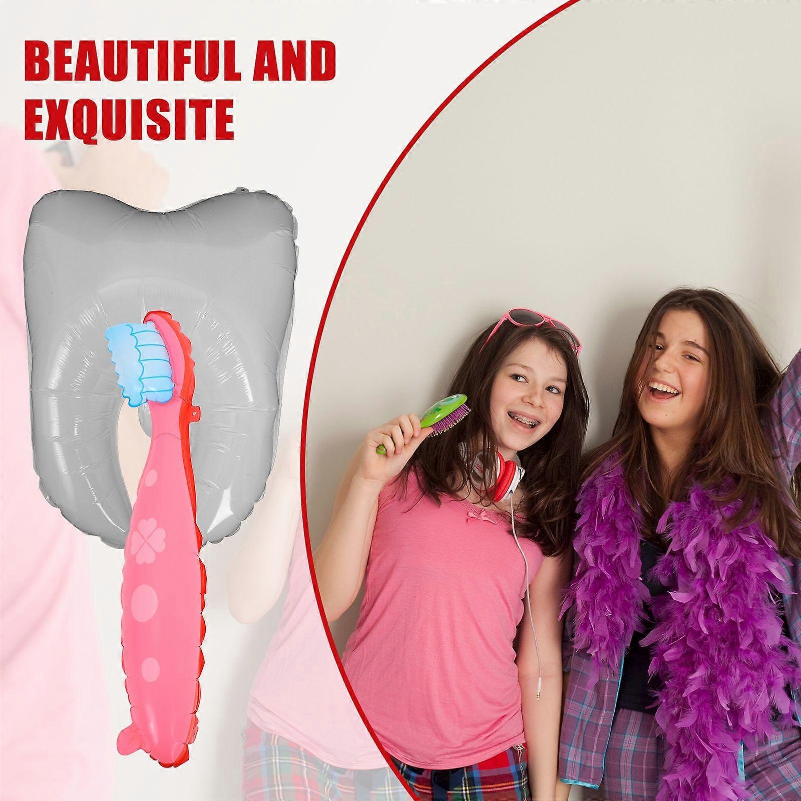 2pcs White Tooth Balloons For Baby Shower Teeth Theme Party Decorations ...