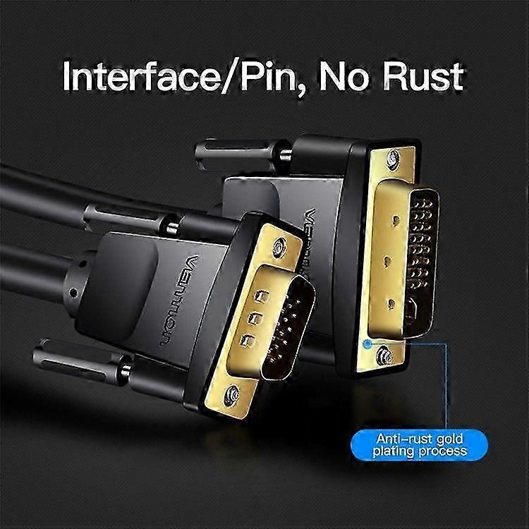 VENTION EACBL 10m 24+5 DVI to VGA Wire 1080P 60Hz Male to Male Gold ...