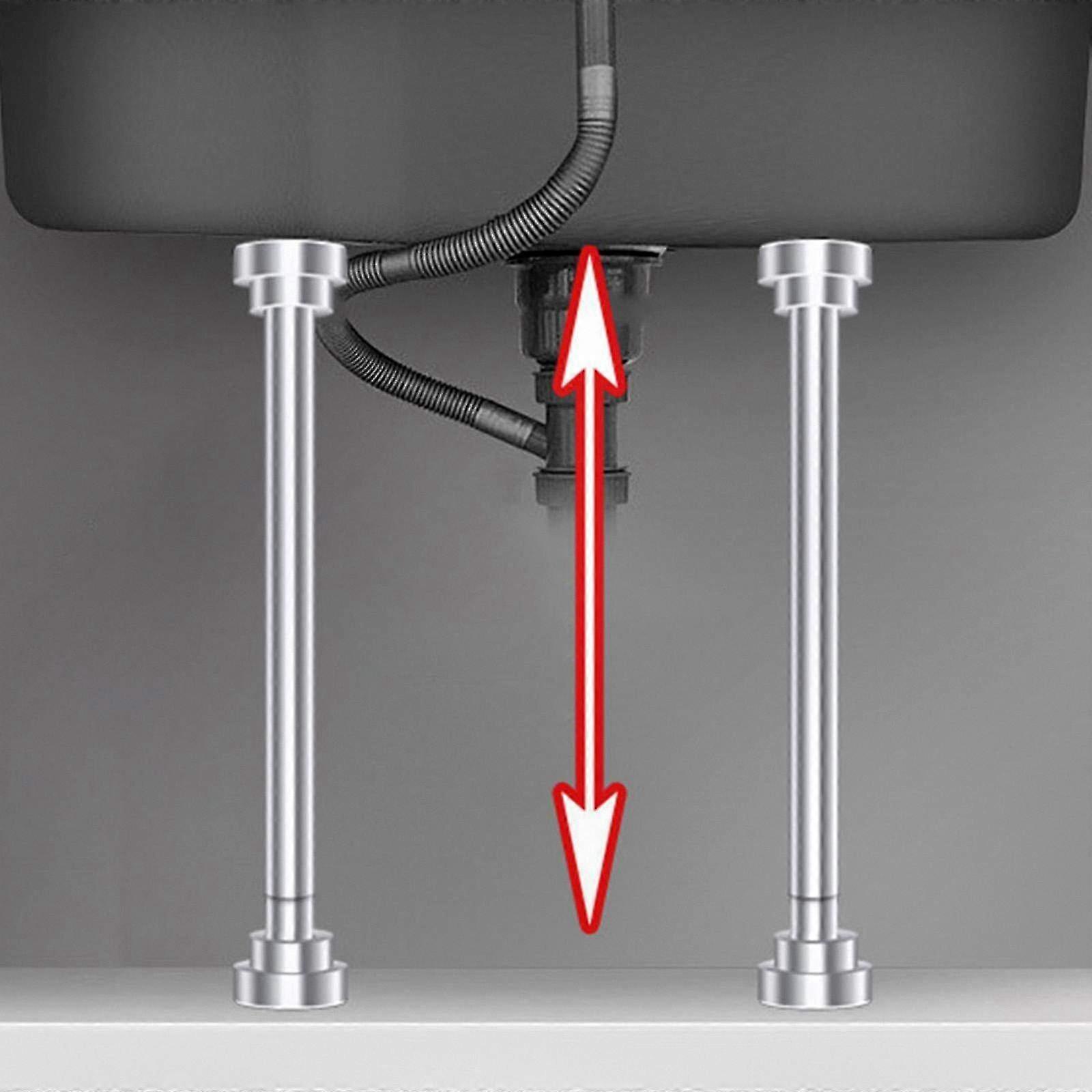 2 Adjustable Undermount Sink Brackets Sturdy Leg Supports for Kitchen ...