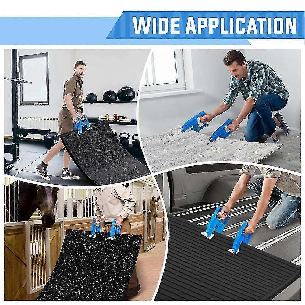 MatMovers Tool Mat Grippers for Horse Stall Livestock Thick Rubber ...