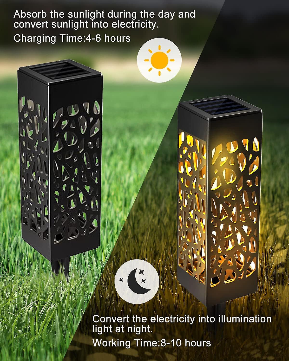 Solar Lights Outdoor, Ip65 Waterproof Solar Powered Garden Lights, Auto ...