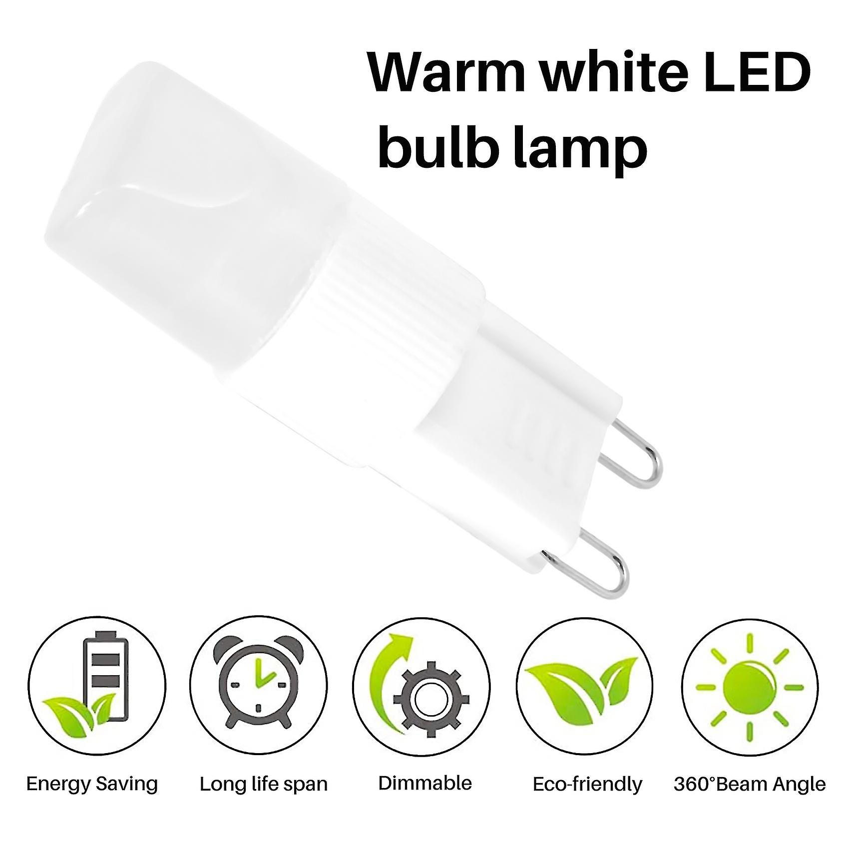 10x G9 1w Led High Power Light Bulb Lamp Light Warm White 3500 K ...