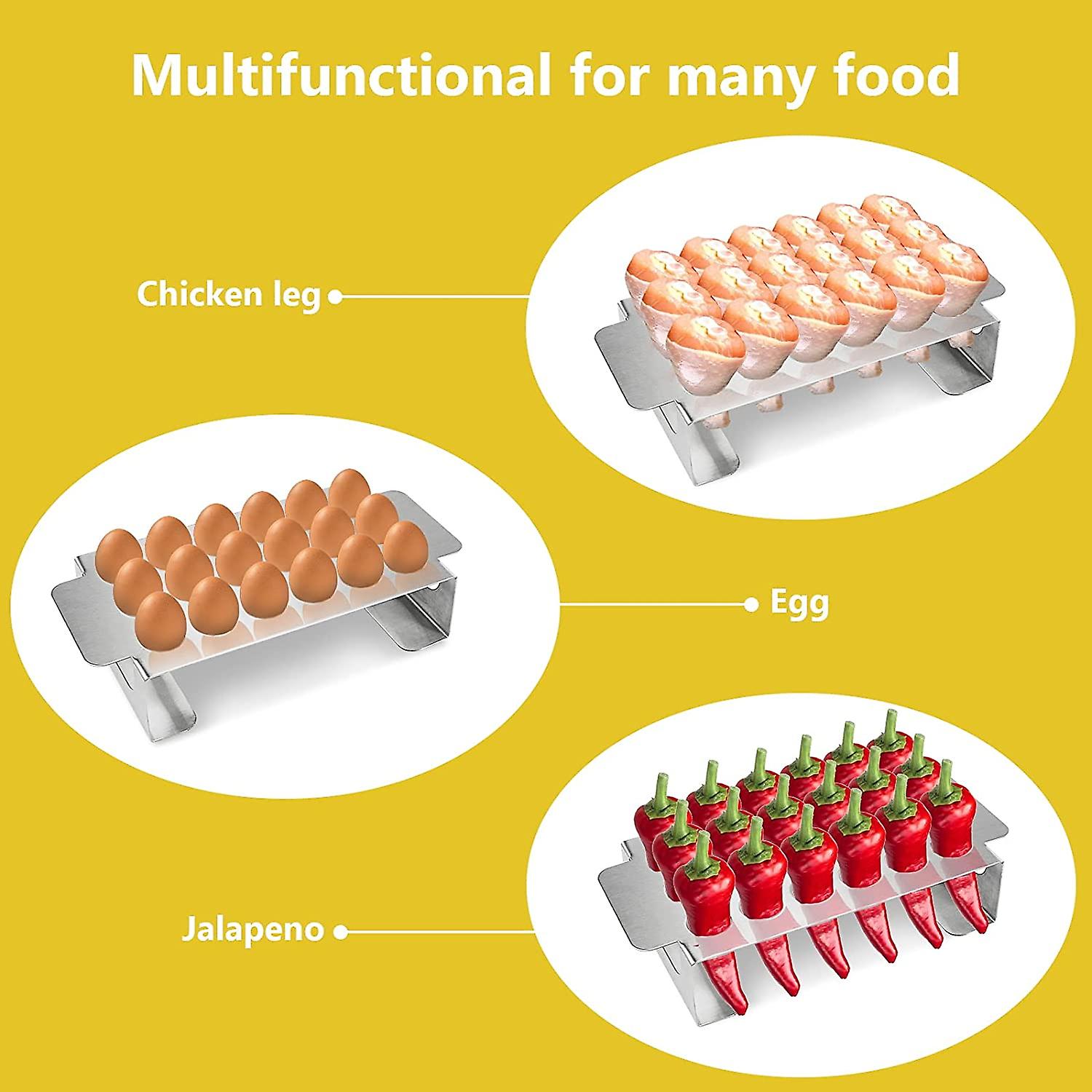 BBQ Lifting Rack with Coring Tool - 18 Holes Stainless Steel Lifting ...