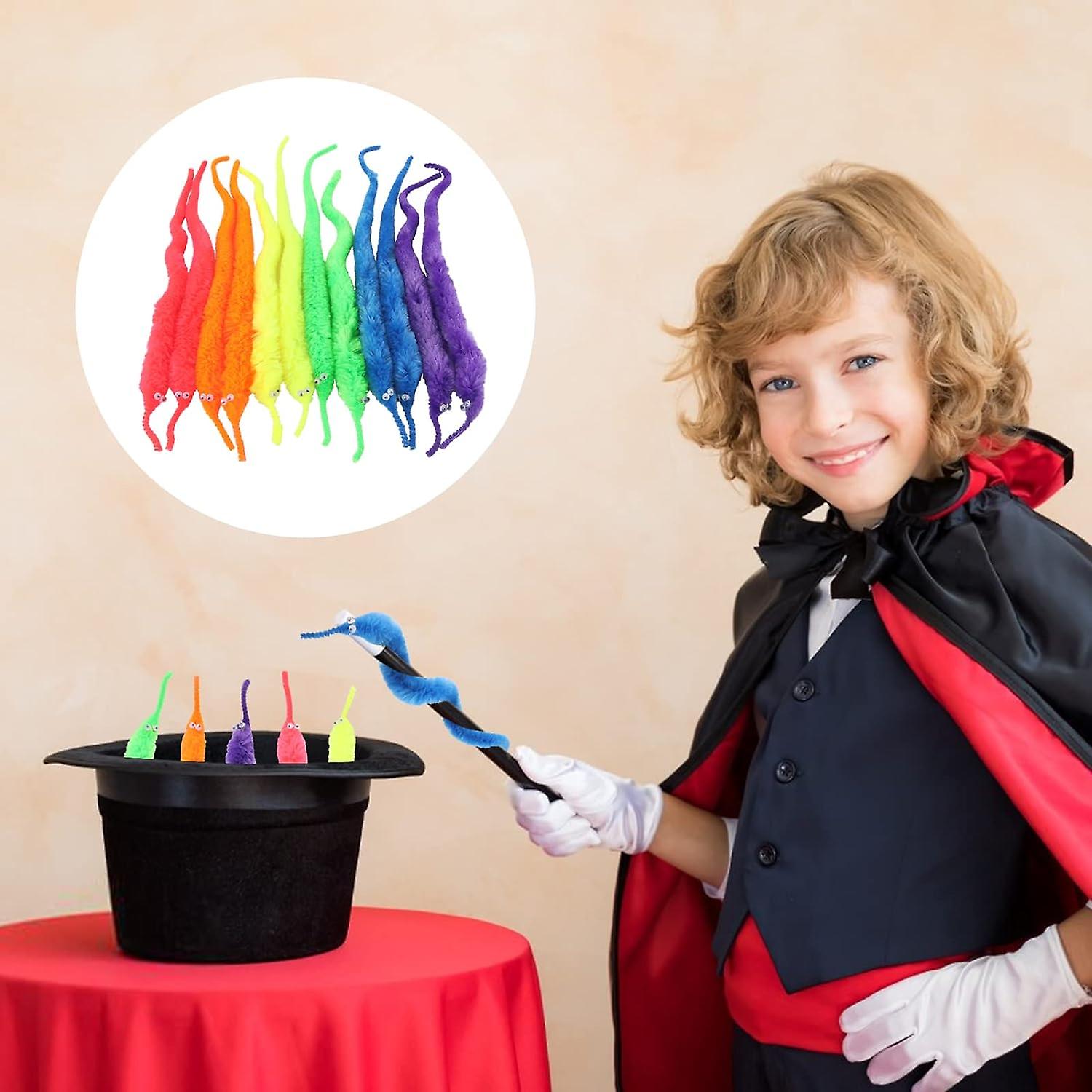 Magic Worm Toys, 12 Pcs Magic Caterpillars, Magic Fuzzy Worm, Win ...