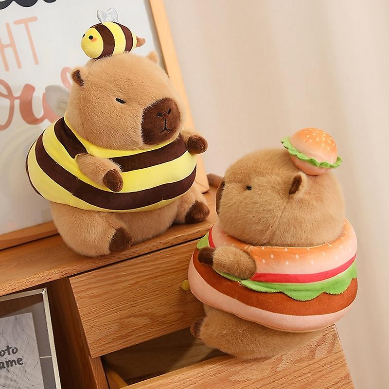 Capybara Series Plush Toy Fun Cosplay Strawberry Turtle Poop Hamburger ...