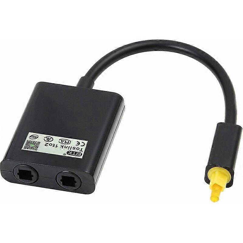 1 to 2 Digital Optical Cable Splitter Audio Adapter Fiber Optic Audio ...