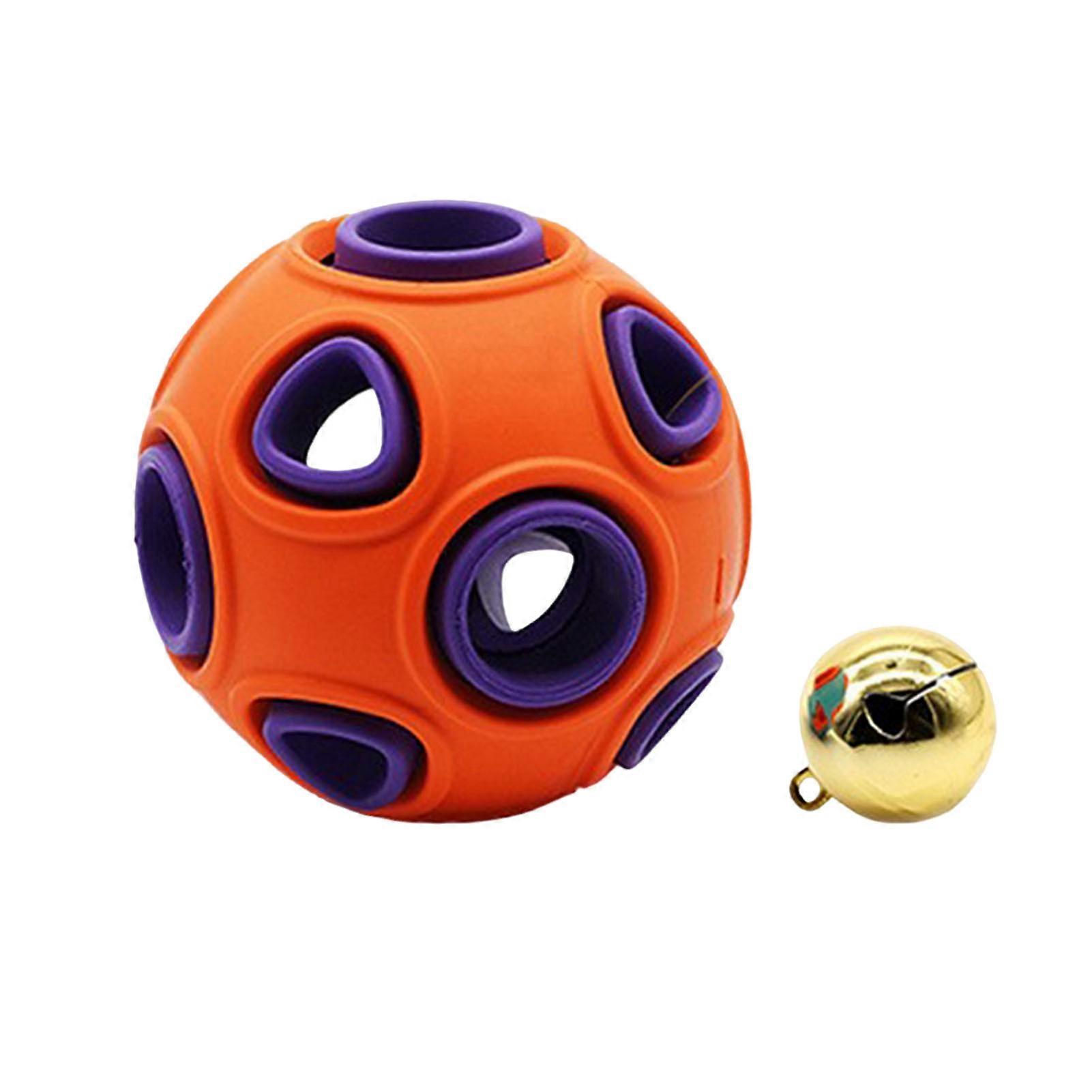 Dog Balls with Bell Sound Rubber Bouncy Fetch Ball Chew Resistant Teeth ...