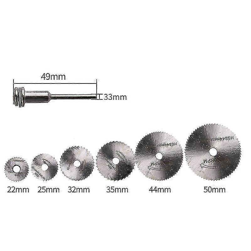 7pcs Set Mini Hss Circular Saw Blade Rotary Tool For Dremel Metal ...