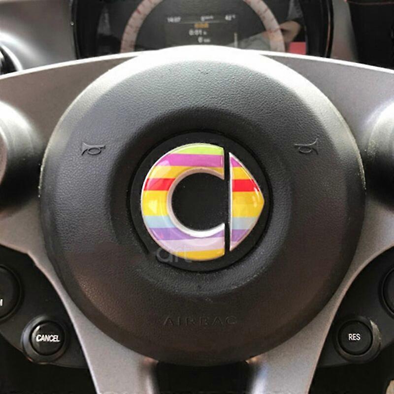 Car Steering Wheel Emblem 3d Sticker For Smart Fortwo Forfour 453 451 ...