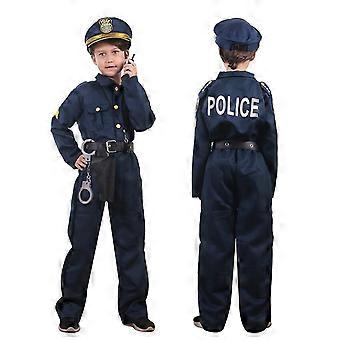 Traffic Police Uniform Child Suit Policeman Cosplay Halloween Costume ...