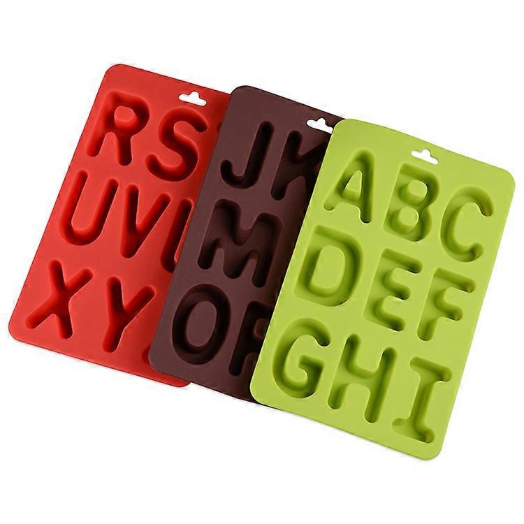Alphabet Silicone Chocolate Molds 3 Pack, 26 Letters for Chocolate ...