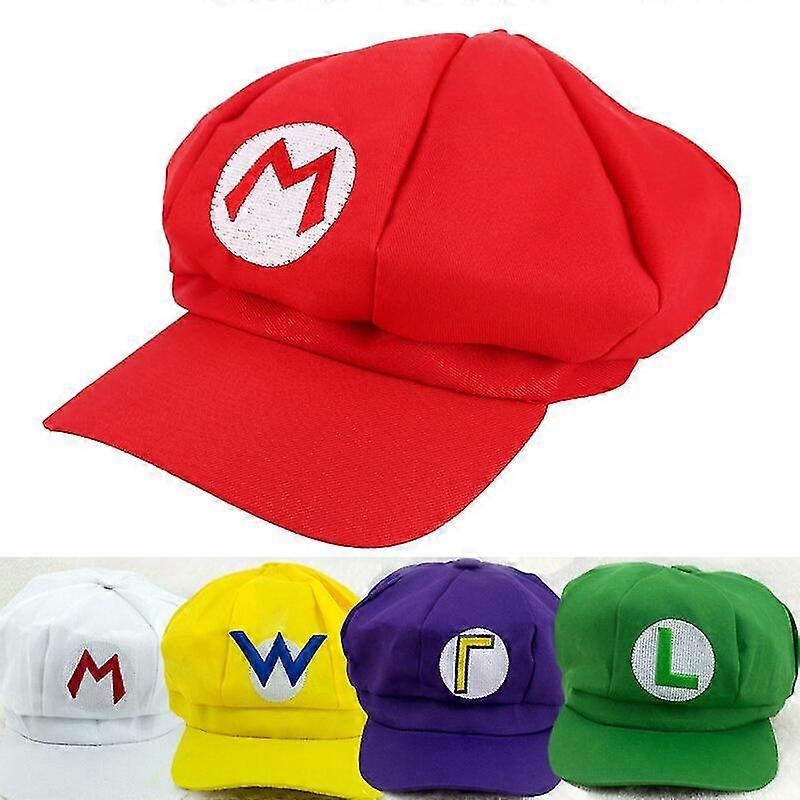 Anime Super Hat Cap Luigi Bros Brev Trykt Cosplay Tegneserie Baseball ...