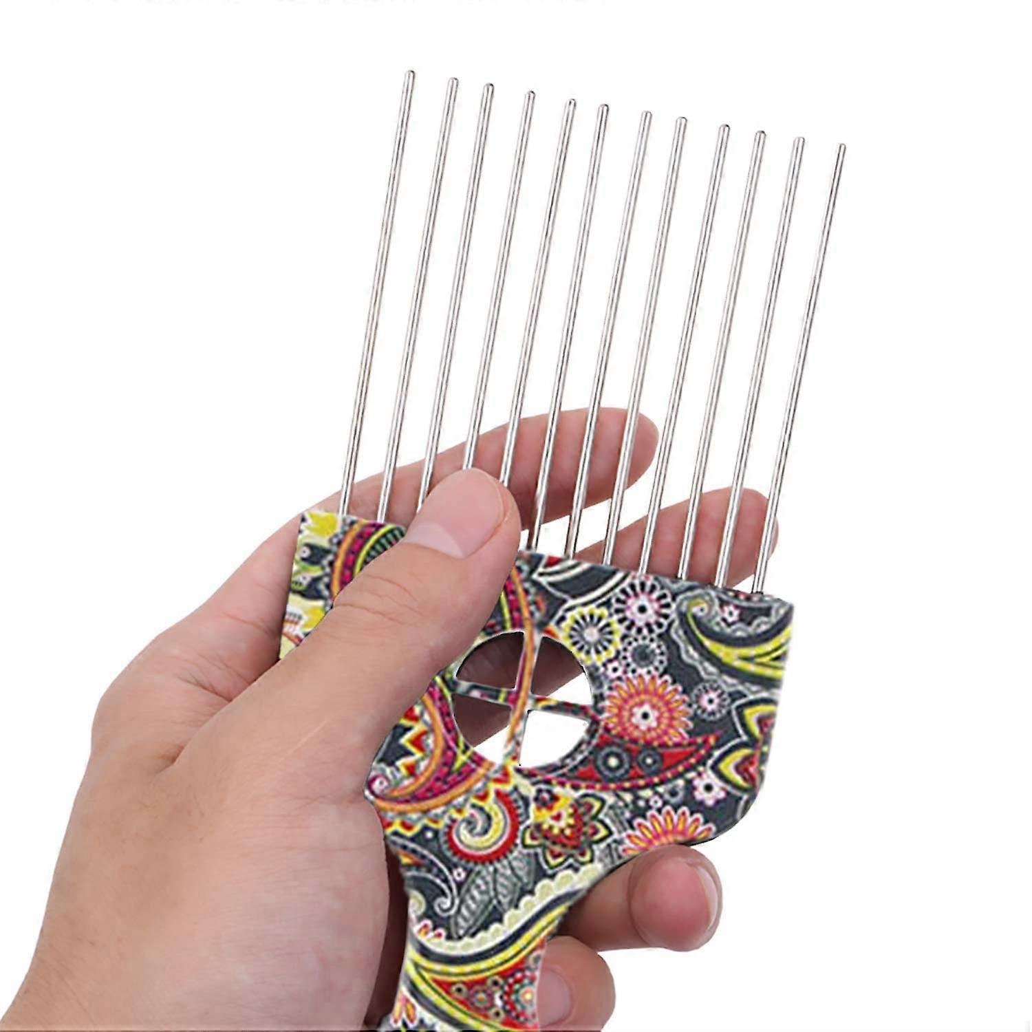 1 Pack Afro Pick, Hair Pick, Metal Comb, Detangle Wig Braid Hair ...