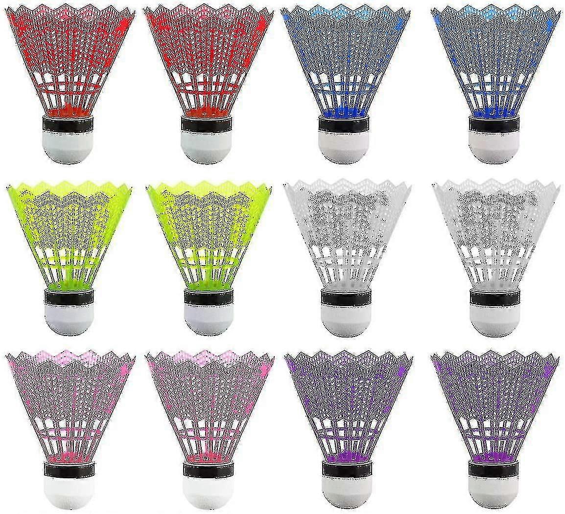 Pack Of 24 Badminton Shuttlecocks Badminton Plastic Ball Foam Head For ...