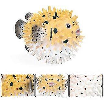 Realistic Pufferfish Figurine Plastic Wild Pufferfish Figurine Model ...