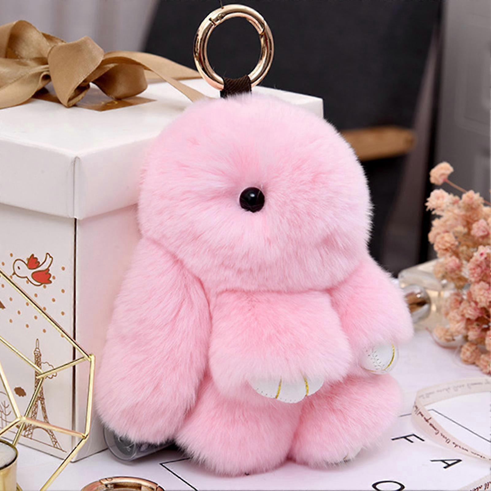 Bunny Keychain Super Soft Faux Plush Rabbit Doll Plushies Backpack ...