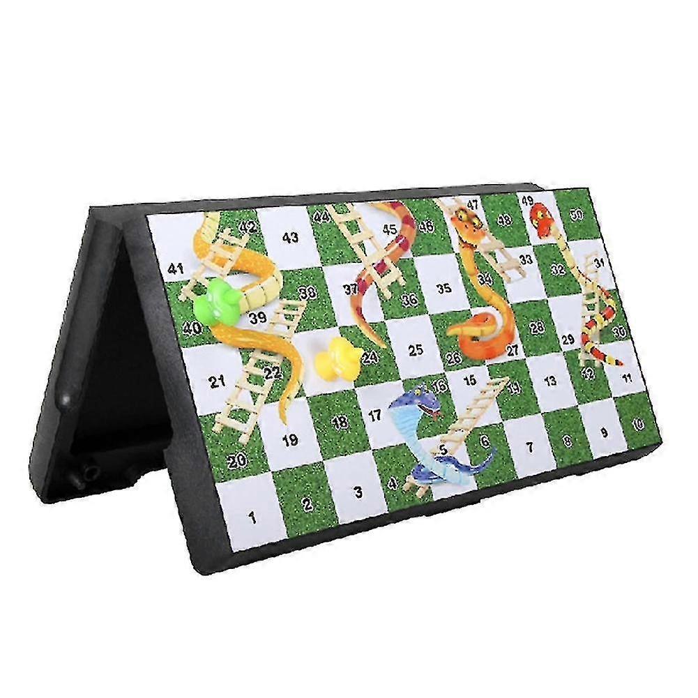 Magnetic Folding 3D Snakes and Ladders Children's Game Chess | Fruugo UK
