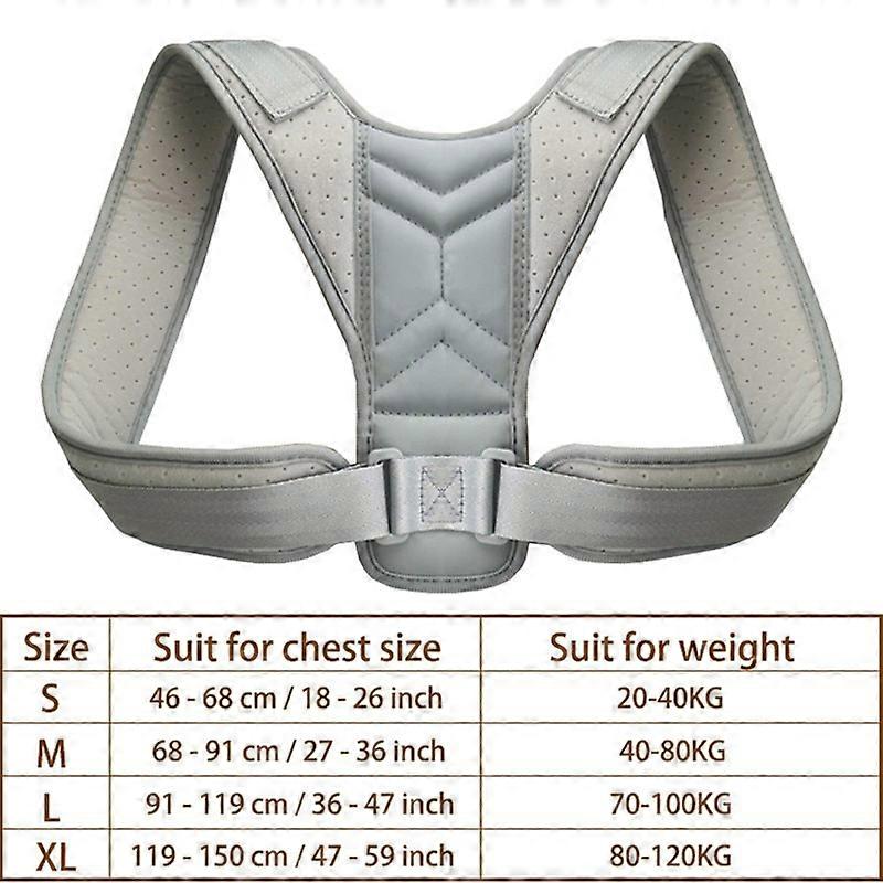 Medical Adjustable Back Posture Corrector Shoulder Support Lumbar Back ...