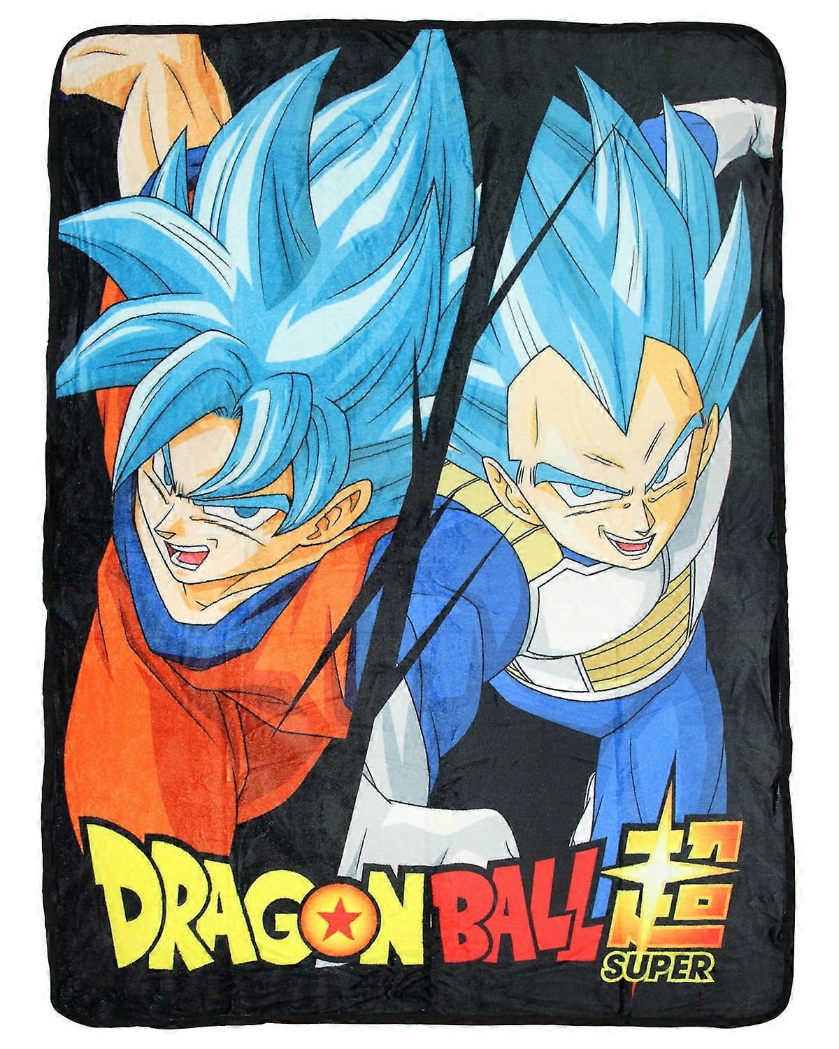 Dragon Ball Z Super Goku Saiyan Blue God Soft And Plush Fleece Throw ...