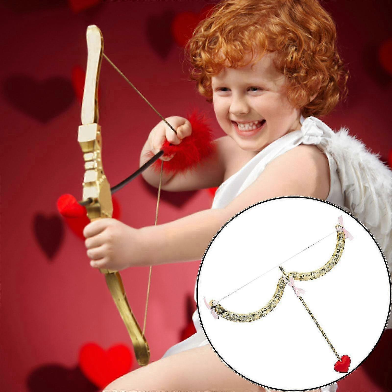 Cupid Archery Toy Set, Bow & Arrow Set Cupid Costume Photo Props For ...