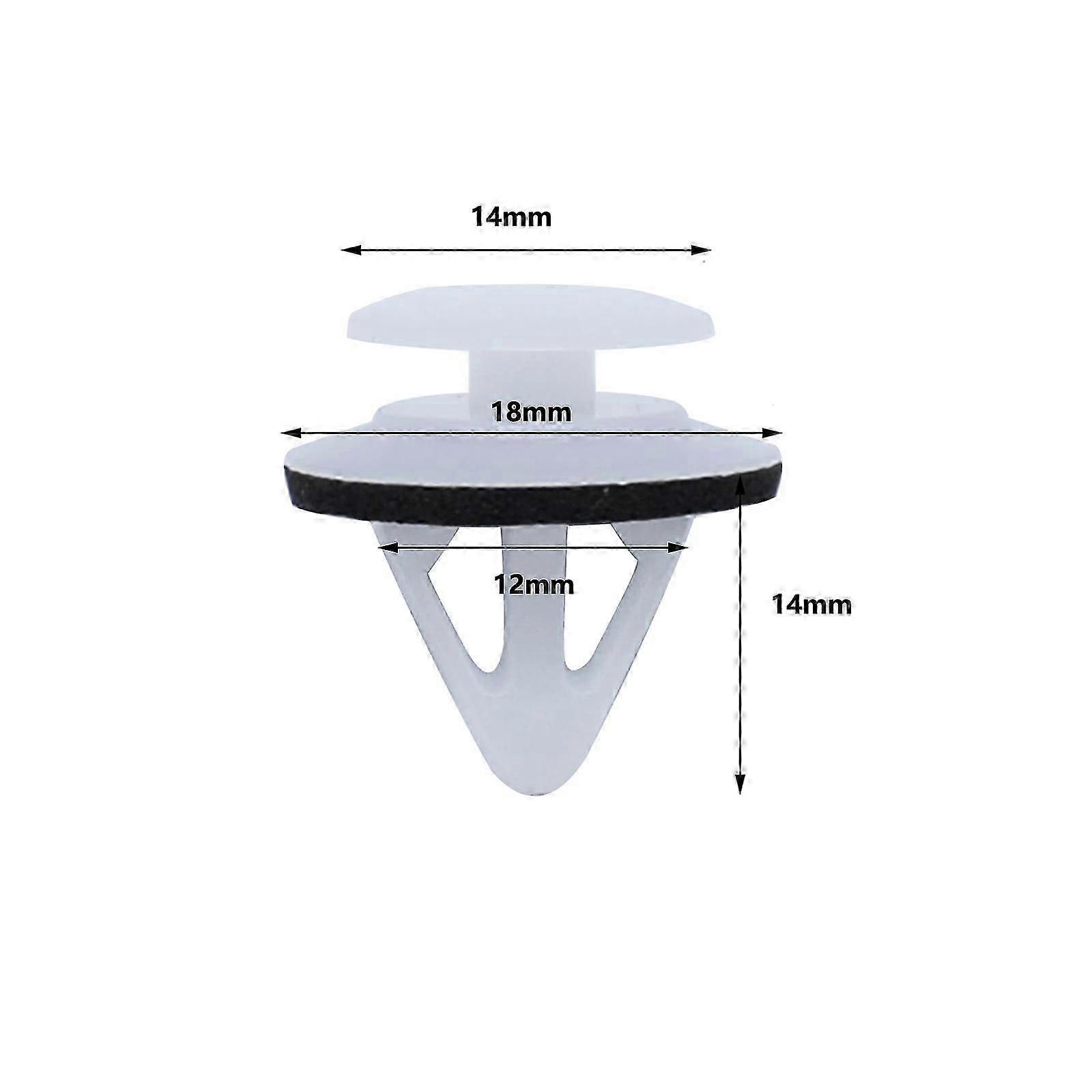 50Pcs Car Door Moulding Side Fender Bumper Clips 11.5mm Hole For Mazda ...