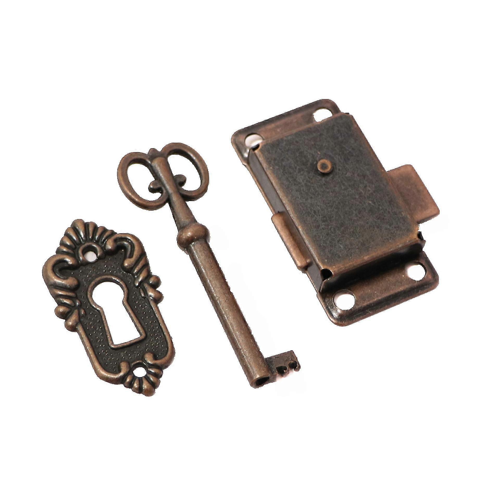 2 Pieces Antique Cabinet Door Lock-qinggu, Antique Lock Set ...