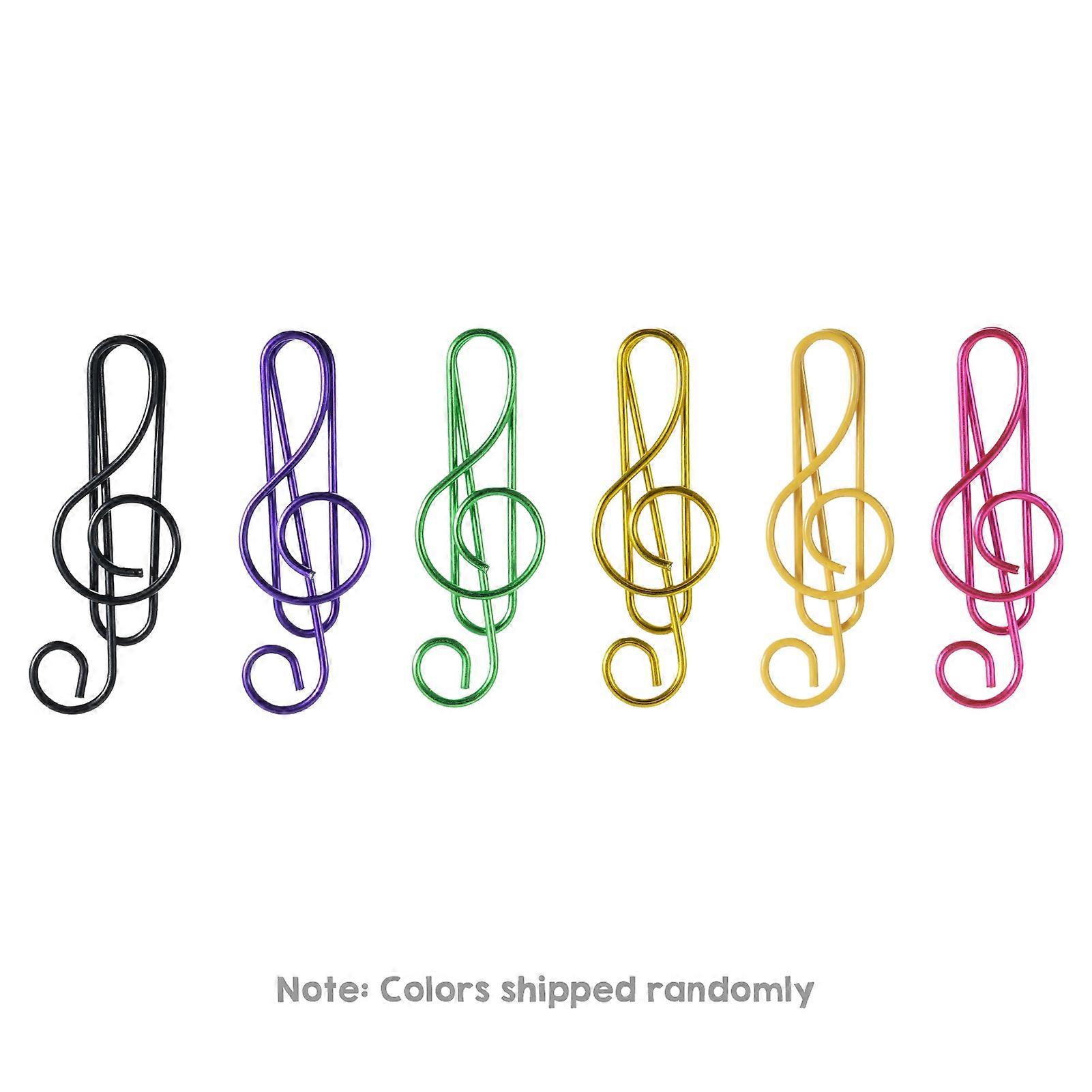 50pcs Paper Clips Cute Metal Wire Adorable Music Notes Paper Clips for ...