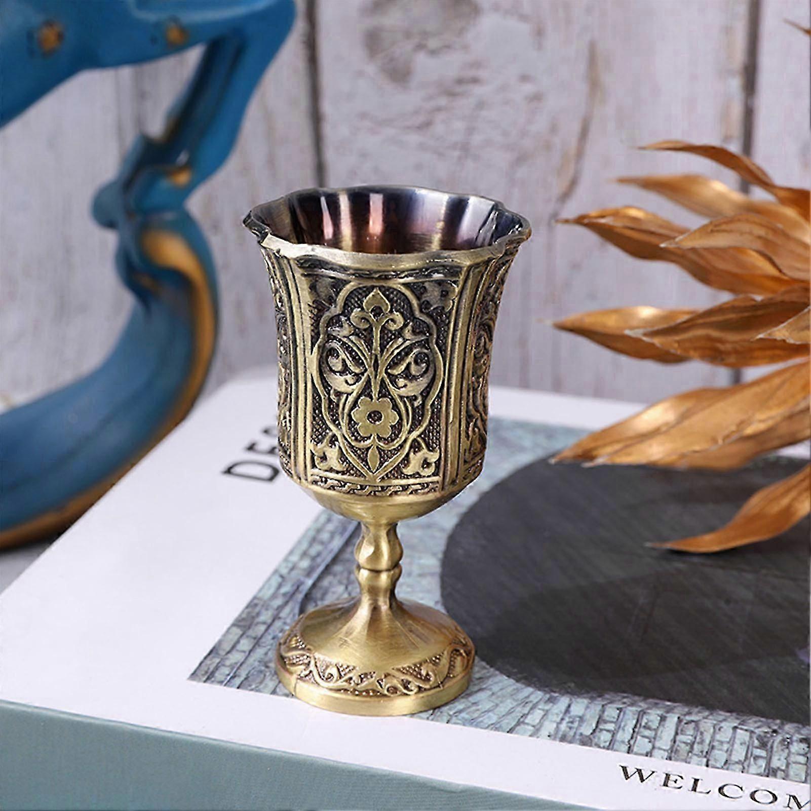 Renaissance Chalice Goblet Vintage Communion Cup, Medieval Zinc Alloy ...