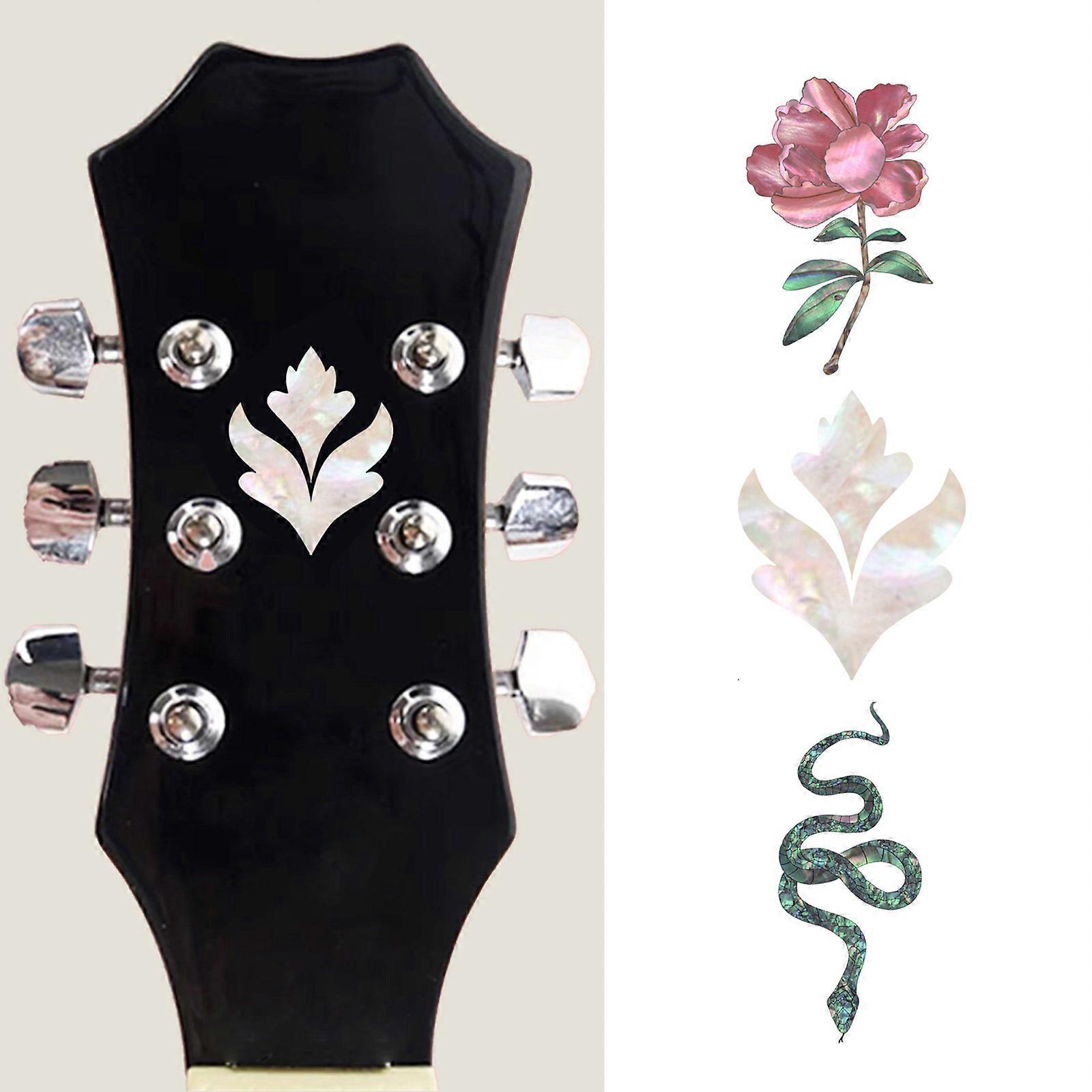 Guitar Headstock Decal Neck Sticker PVC Guitar Head Stickers Bass Body ...