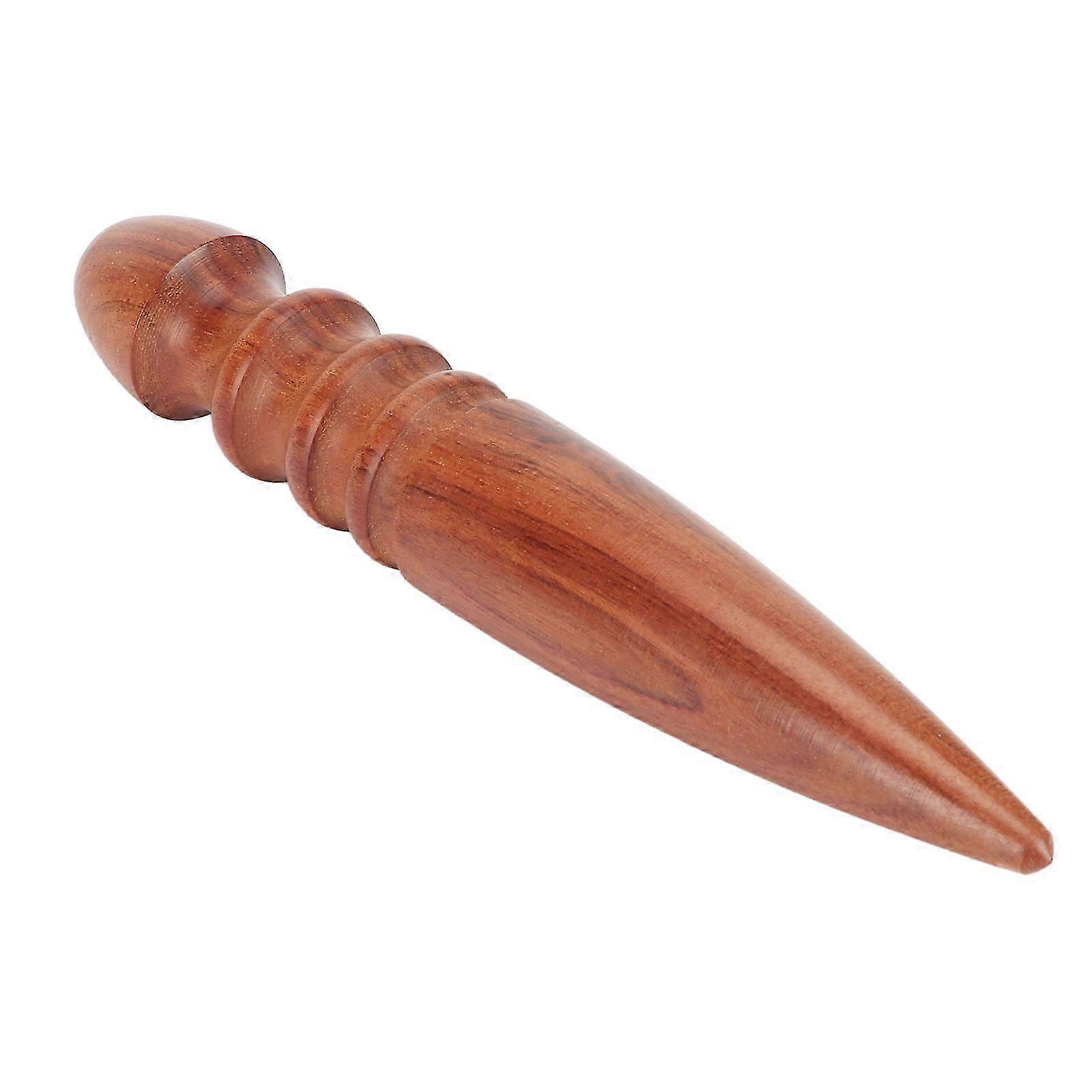 3pcs Wood Leather Burnisher Tool with 4 Grooves Round Stick DIY Leather ...