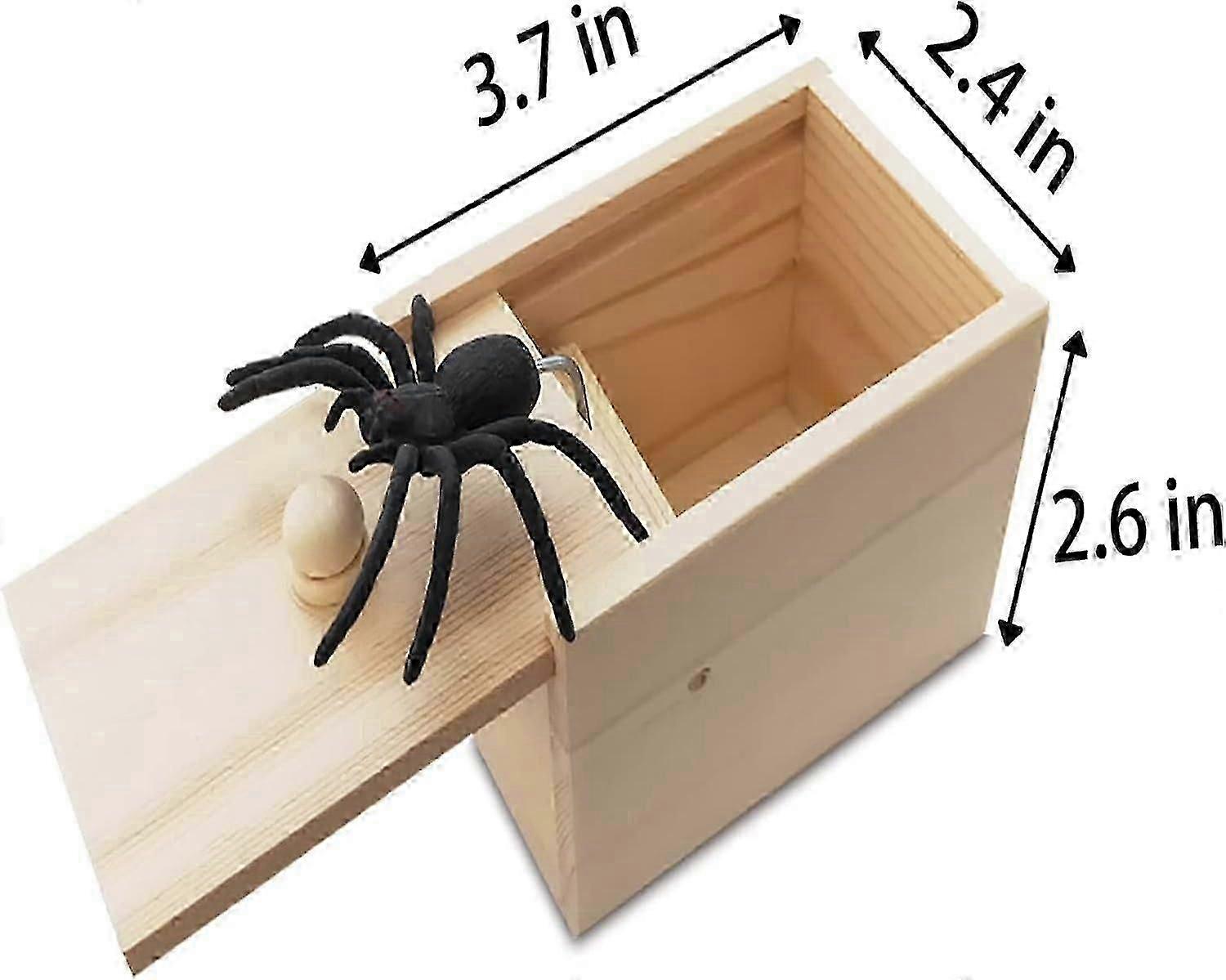 Spider Scare Prank Box,Handmade Fun Joke Scarebox Toy, Hilarious Wooden ...