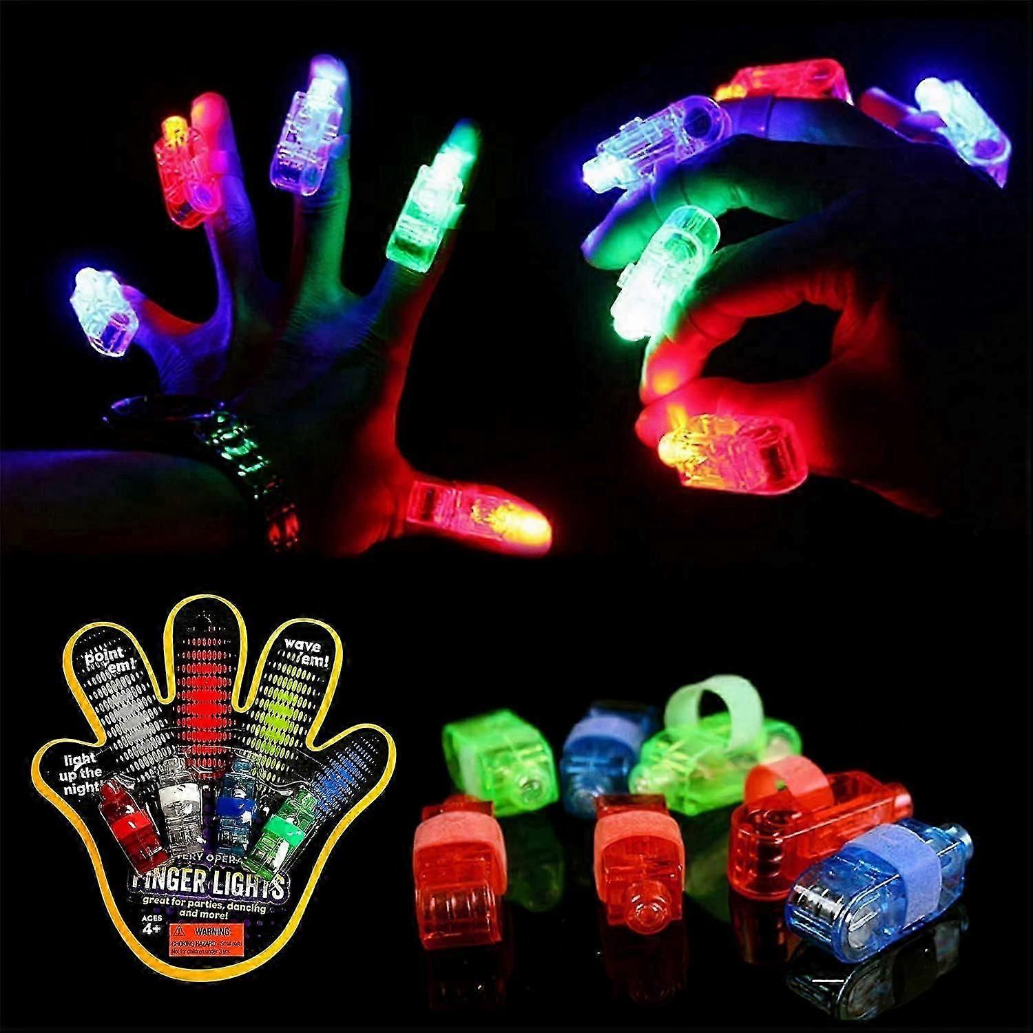 LED Finger Lamp, 20 Pcs Finger Torch, LED Colourful Finger Light, LED ...