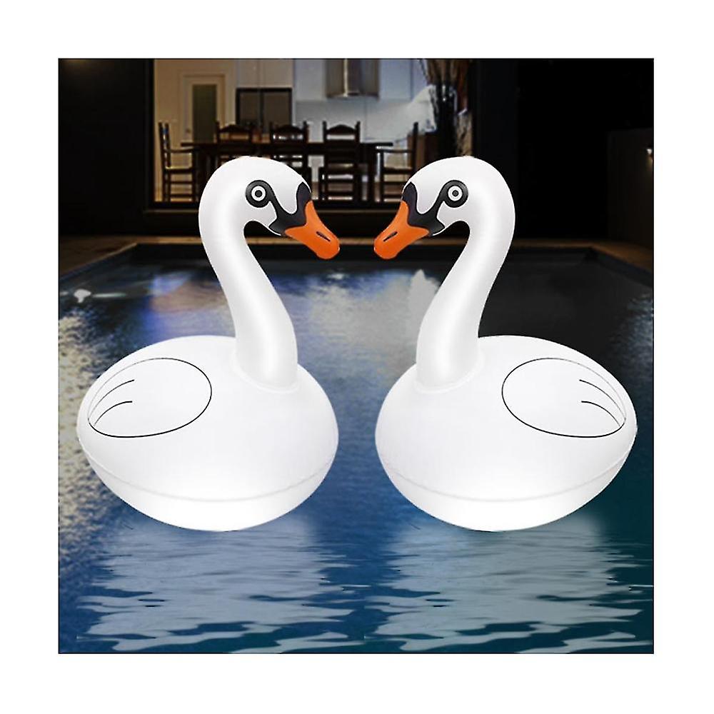 Floating Pool Lights Swan Rgb Dimmable Solar Swan Pool Lights ...