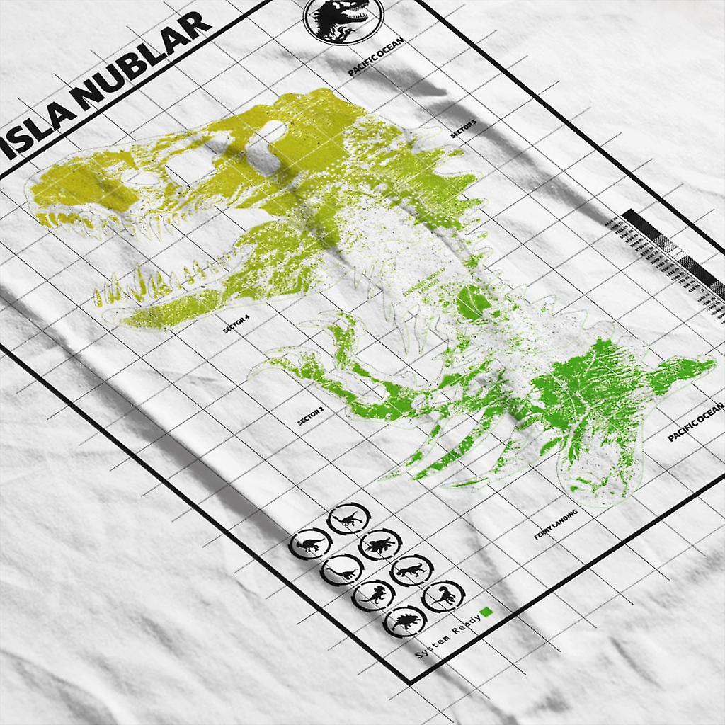Jurassic Park Isla Nublar T Rex Map Women's T-Shirt | Fruugo US